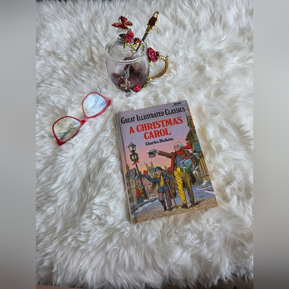 Vintage | Holiday | Great Illustrated Classics A Christmas Carol Red ...